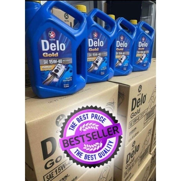 DELO shell Caltex Delo Gold Multigrade SAE 15W40 1 Liter | Shopee ...