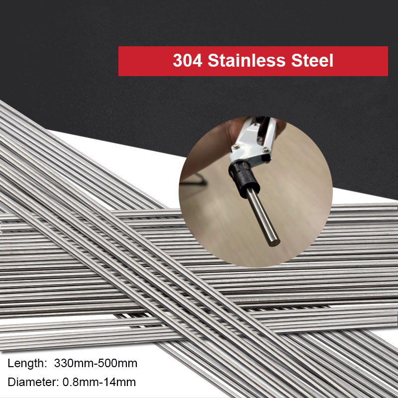 5pcs 304 stainlesss steel round bar 0.8 to 4.5mm diameter and length of ...