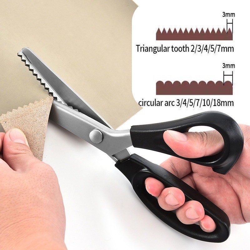 Stainless Steel Zig Zag Sewing Lace Craft Fabric Scissors Fabric ...