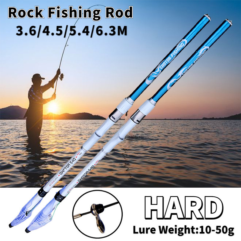GHOTDA High Quality Carbon Fiber Telescopic Rock Fishing Rod 3.6M 4.5M ...