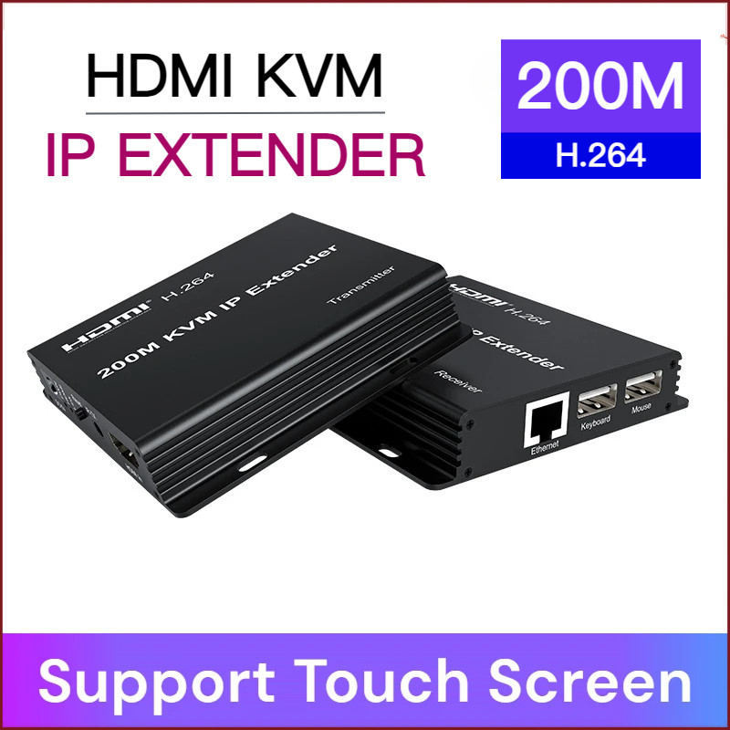 H.264 HDMI KVM Extender over Single Rj45 Ethernet cat5e/6 Cable 200M ...