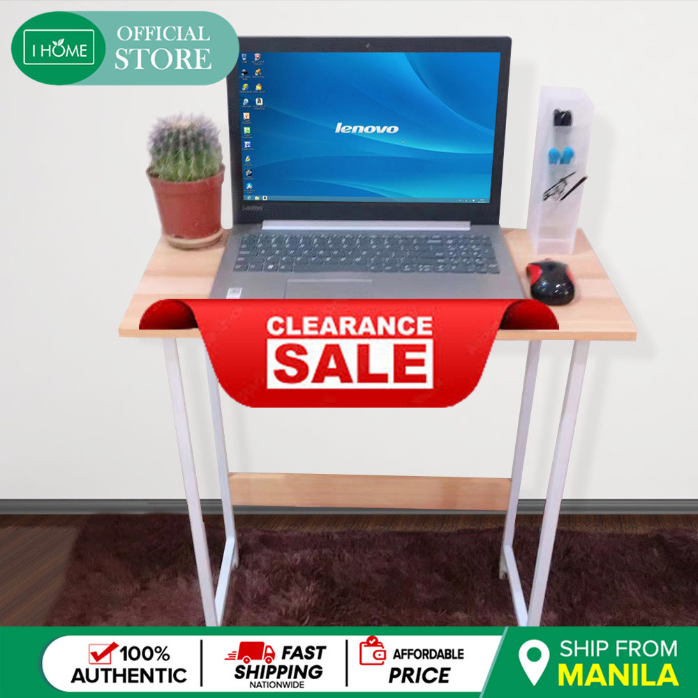 I Home CLEARANCE SALE Modern Minimalist Computer Desk Solid Wood Study ...