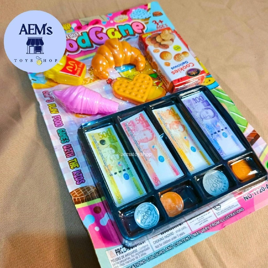 Fast Food Laruan Play Money Game - Toys for Kids Boys and Girls (1set ...