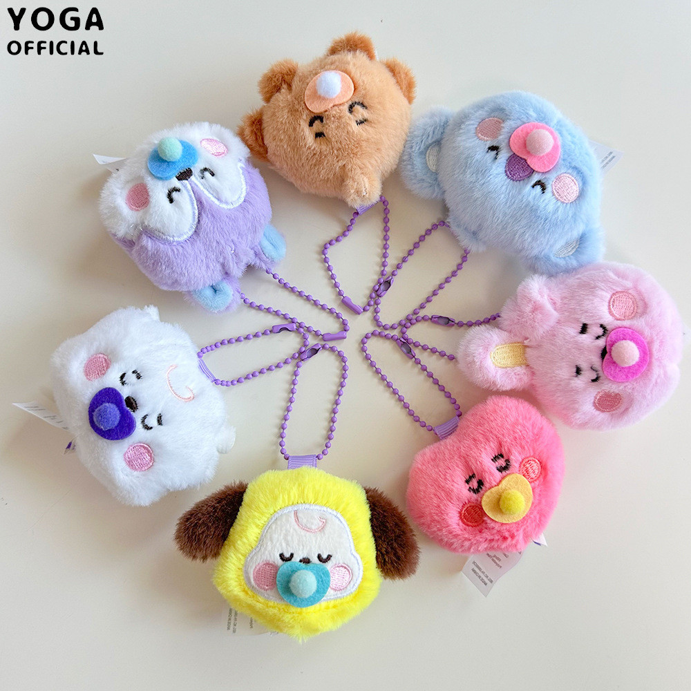 Kawaii BTS BT21 Baby Plush Doll Cooky Koya RJ Mini Plush Keychains Bag Pendant Kids Gift ...