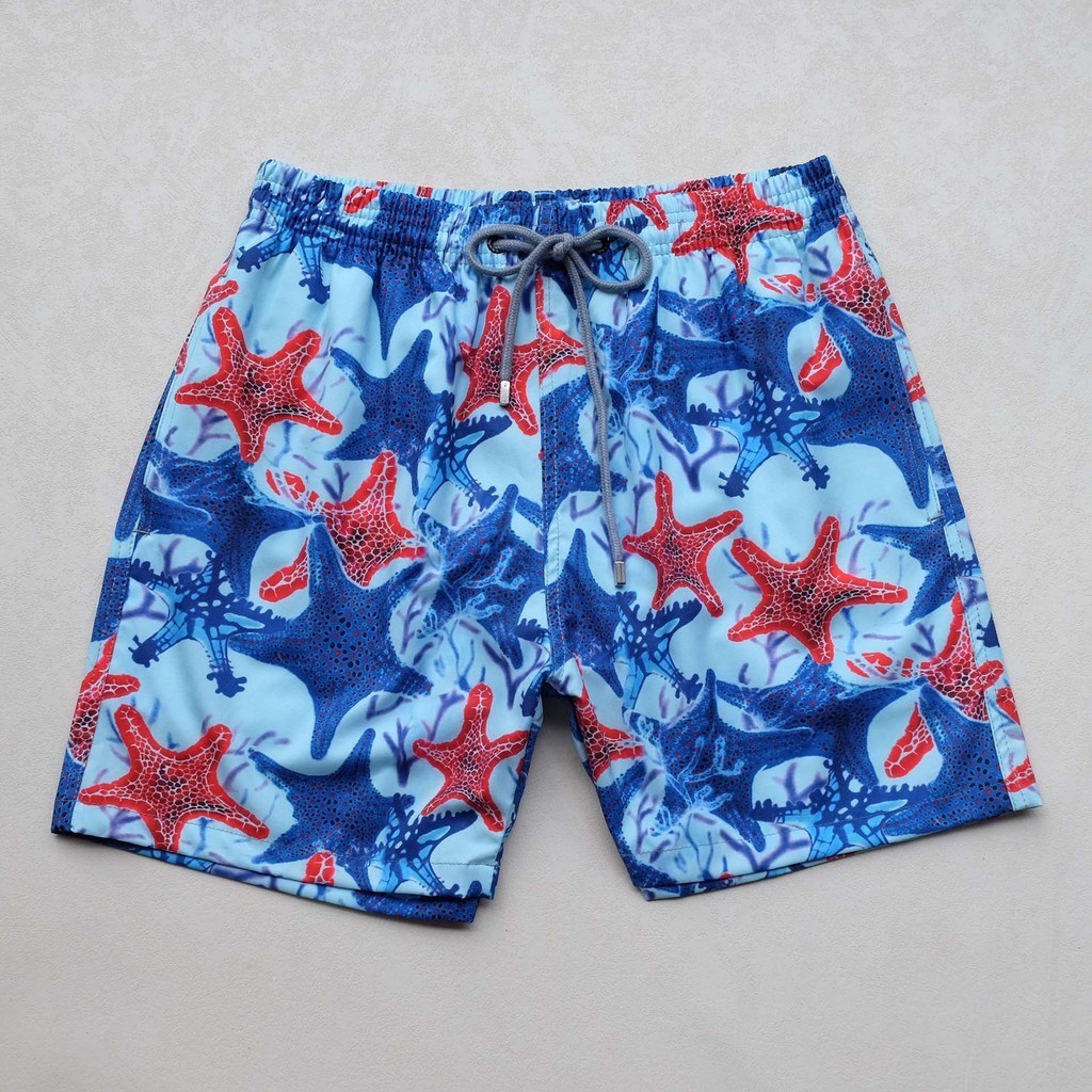 Sea Turtle Print Surf Pants Quik-dry Board Lining Beach Pants Men's ...