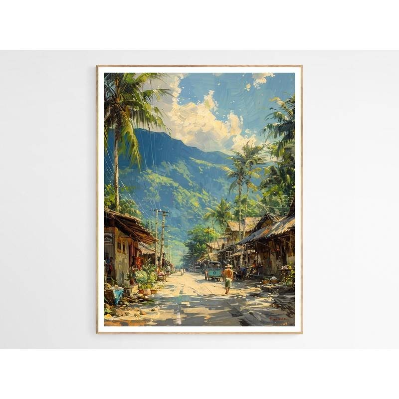 Rustic Philippines Scene Art Print Traditional Filipino Culture ...