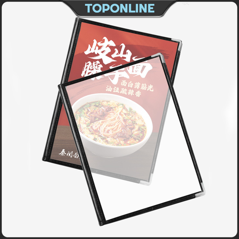 38*24cm Transparent Menu Card 1 Page 2 Faces Restaurant Menu Display ...