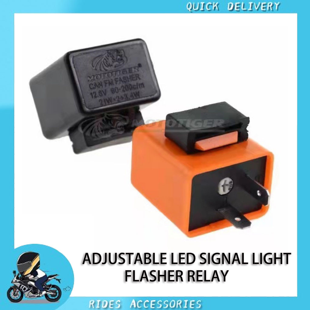 MOTOTIGER LED SIGNAL LIGHT FLASHER RELAY ADJUSTABLE UNIVERSAL FOR ...