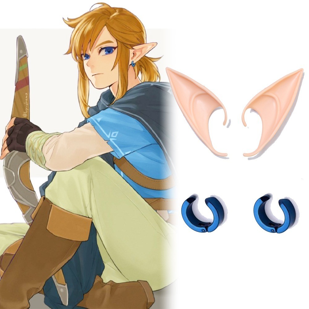 Anime Game The Legend of Zelda Earrings Link Elf Ears Ear Clip ...