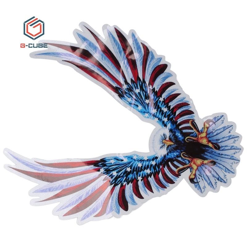 Car Decal Flying Hawk Auto Truck USA Eagle PET Flag Sticker Hood Decals ...