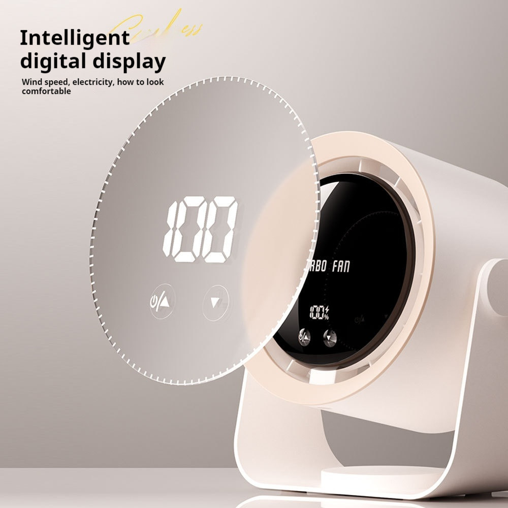 Speed High-speed Turbo Small Fan Desktop Fan USB Digital Display Wall ...