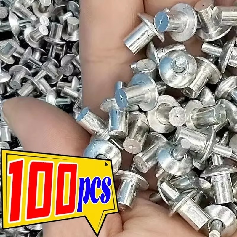 20/50/100Pcs Hammer Drive Rivet Percussion Expansion Aluminum Nail Head ...