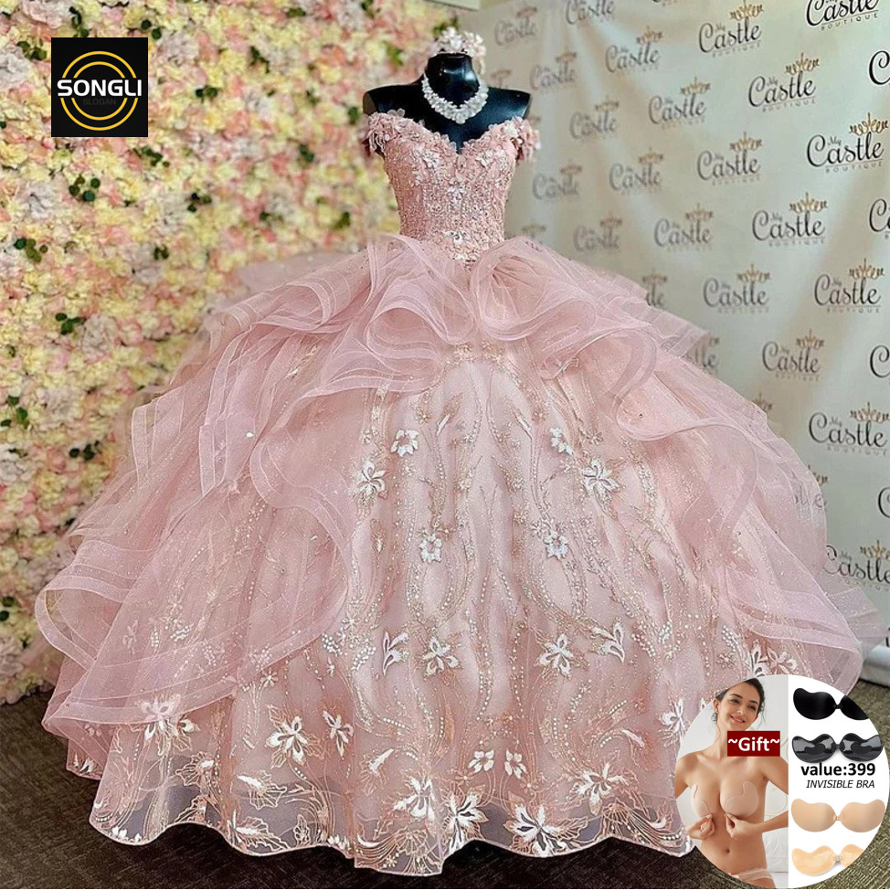 Luxurious Pink Evening Dress Gown For Woman Banquet Premium Birthday ...