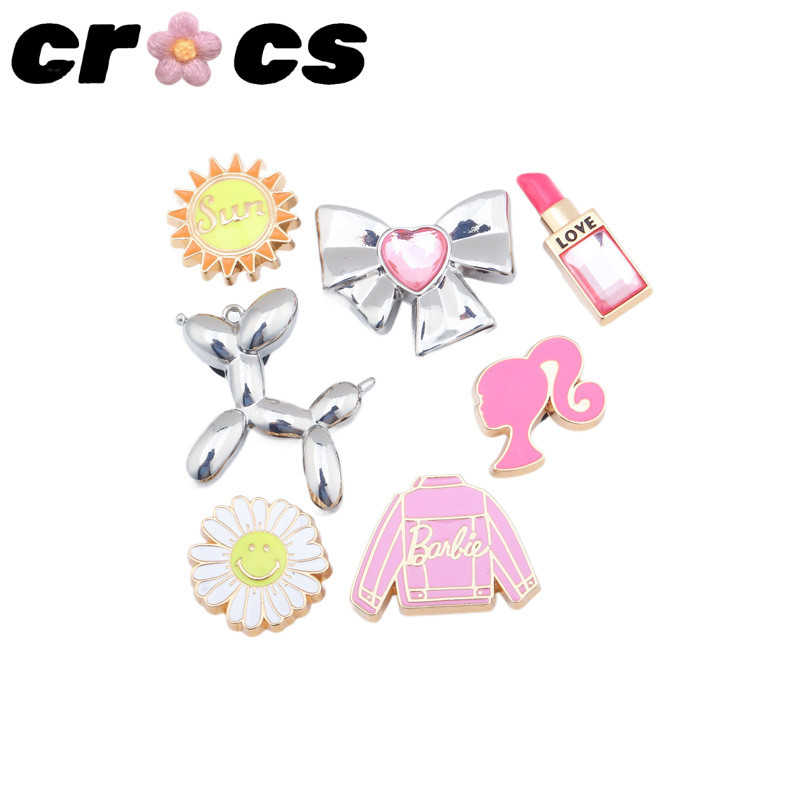 Jibbitz Crocs Charm Metal Shoe Buckle Fashion Sun and White Smiley ...
