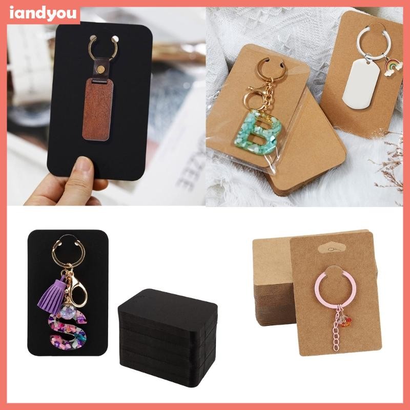 50pcs Keyring Card Jewelry Packaging Supply Jewelry Keychain Holder ...