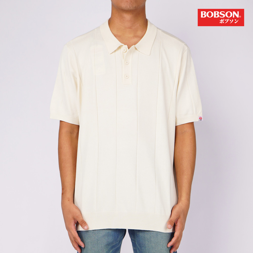 Bobson Japanese Men's Basic Collared Shirt Boxy Fit 155100 (Cream) | Shopee Philippines