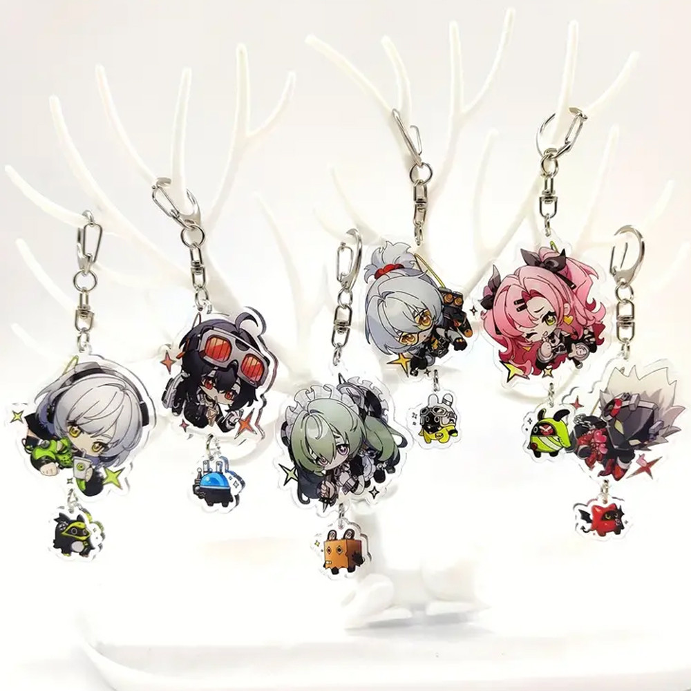 Double Sides Anime Zenless Zone Zero Keychains Cartoon Character Figure ...
