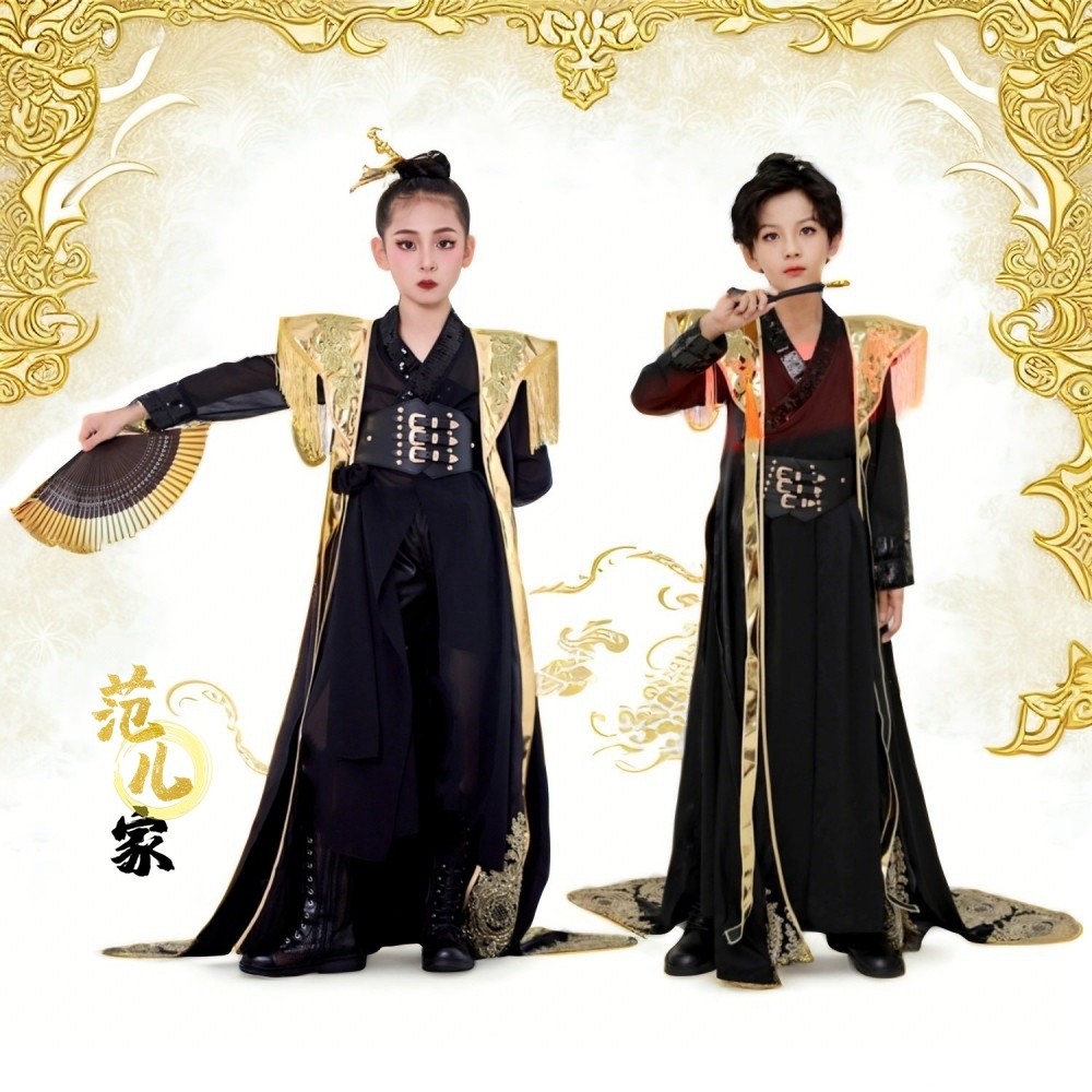 Chinese Style Boys Girls t-Taiwan Catwalk Trendy Costume Ancient ...