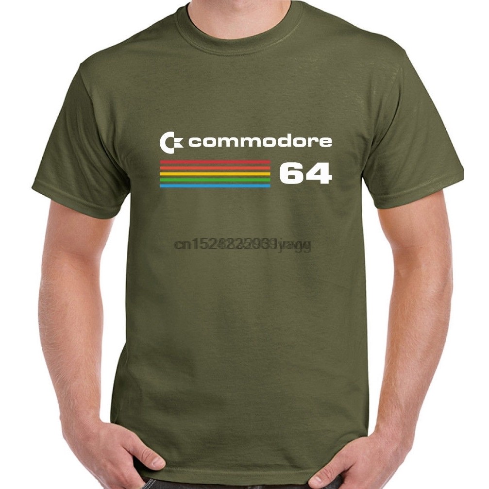 Commodore 64 Mens Retro T-Shirt 80 Retro Video Game Console Classic PC ...