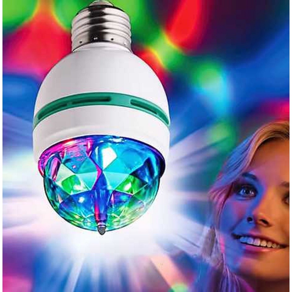E27 Colorful Rotating LED Disco Bulb Christmas Lights Mini Party Light ...
