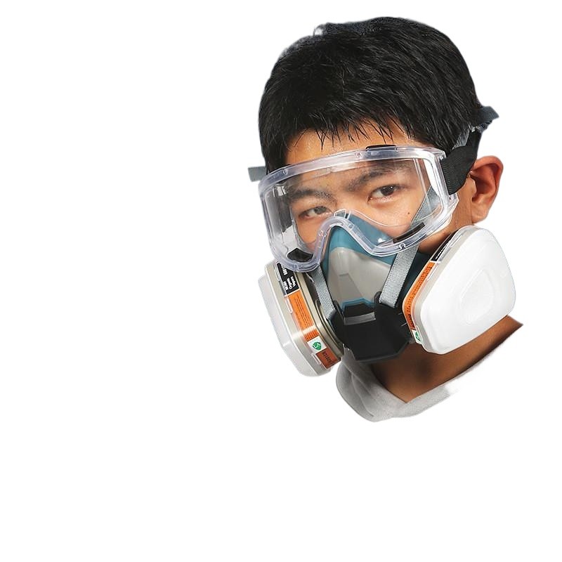 3M gas mask 6200 dust breathing mask formaldehyde chemical gas ...