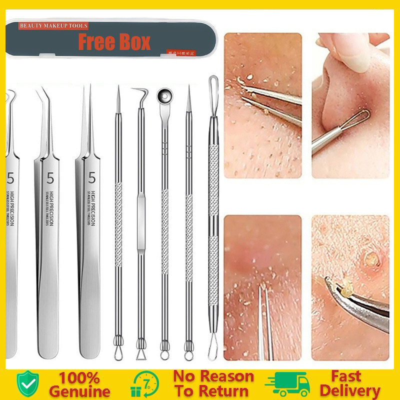 8 Piece Acne and Pimple Removal Tool Set Stainless Steel Blackhead ...