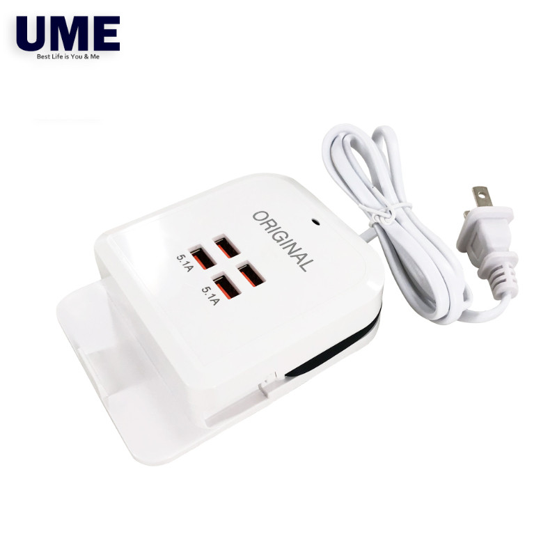Rack Charger Power Socket 4 USB Output Fast Charger 5.1A US Plug with ...