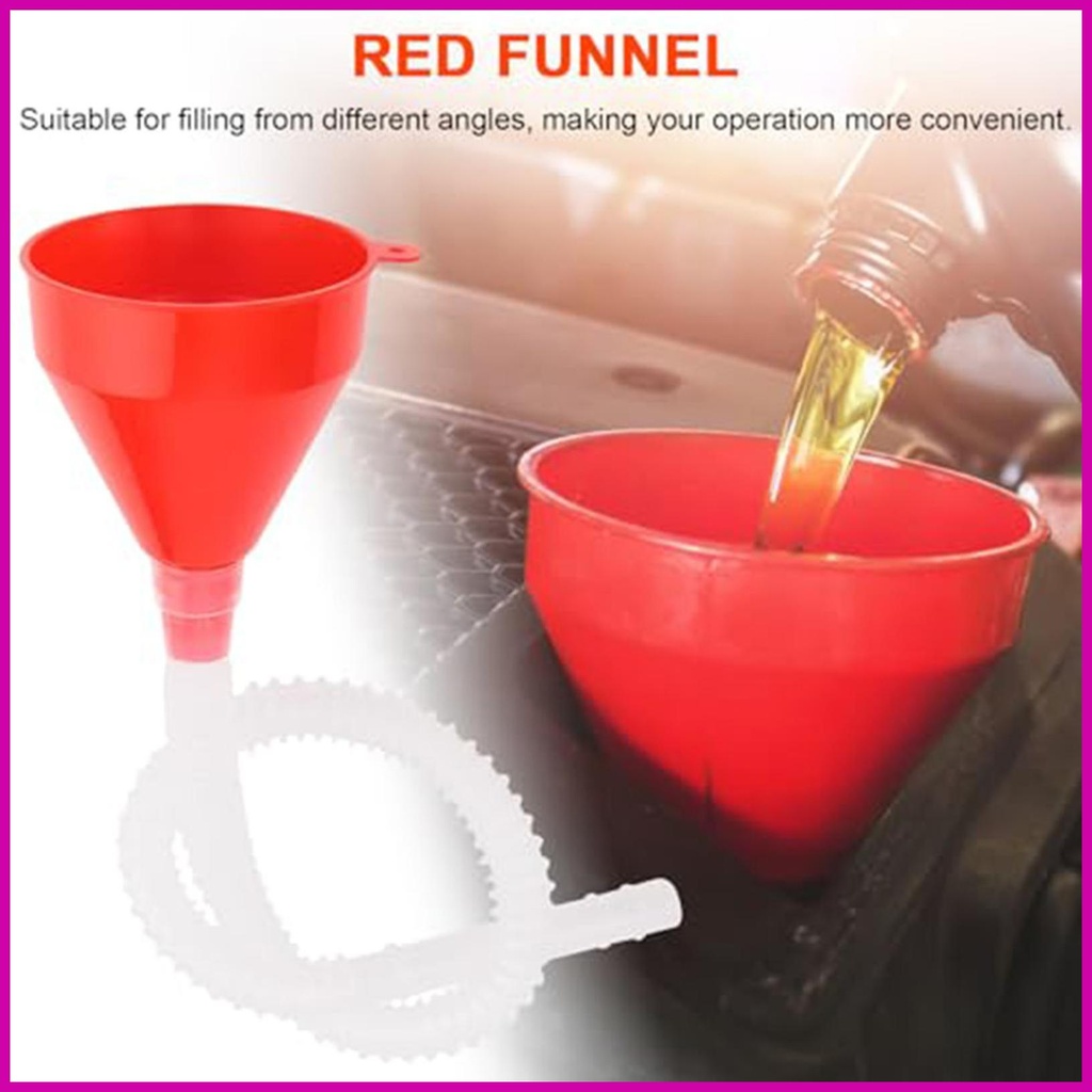 Oil Change Funnel 8-Piece Oil Funnel Kit Right Angle Funnel Automotive Funnel with Manual Siphon ...