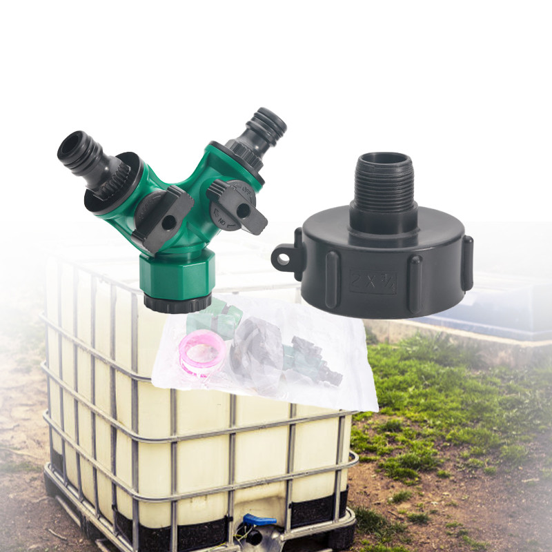 Y Shaped Quick Valved Connector Plastic Hose Connector Garden Double ...