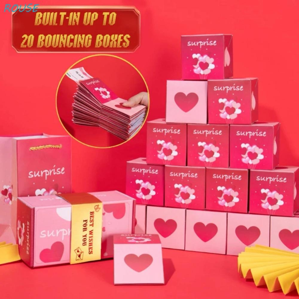 ROUSE Cash Explosion Gift Box, Pop Up Surprise Fun Surprise Bounce Box ...