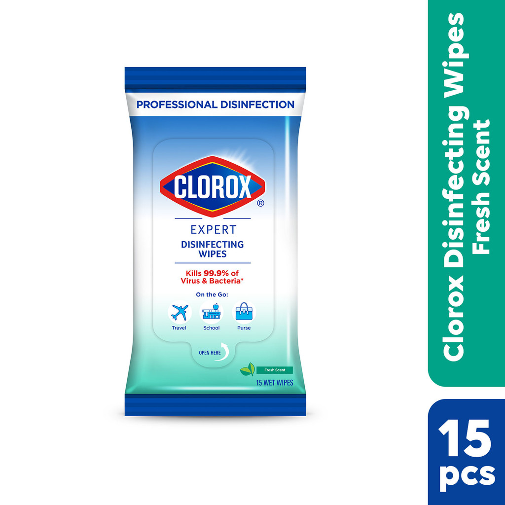 Clorox Expert Disinfecting Wipes Fresh Scent - Pack 15s | Shopee ...