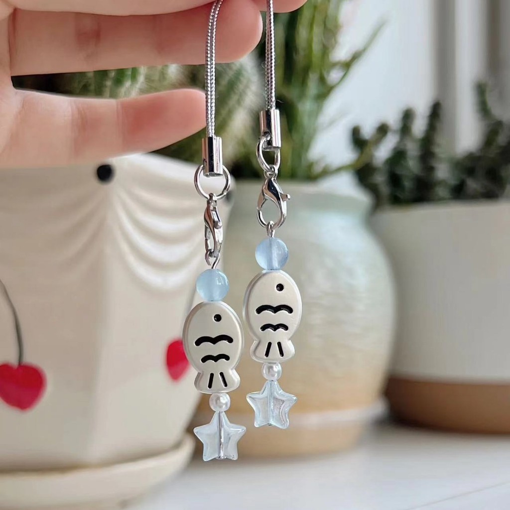 Kawaii Snapper Cell Phone Lanyard Rope Accessories Cute Fish Keychain ...