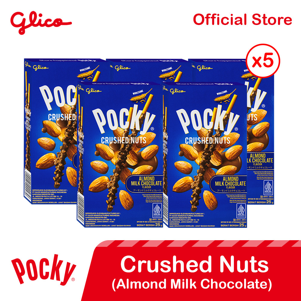 Pocky Crushed nuts Milk Choco 25g by 5s | Shopee Philippines