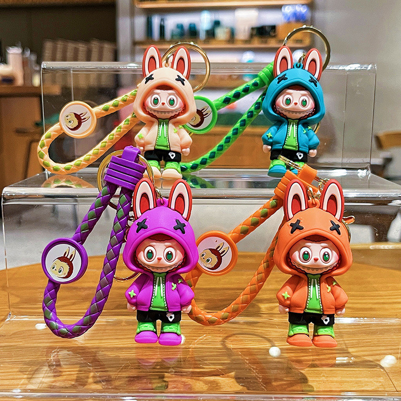 Labubu Keychain Fashion Cool DIY Pendant POP MART Labubu Doll Kid Toy ...