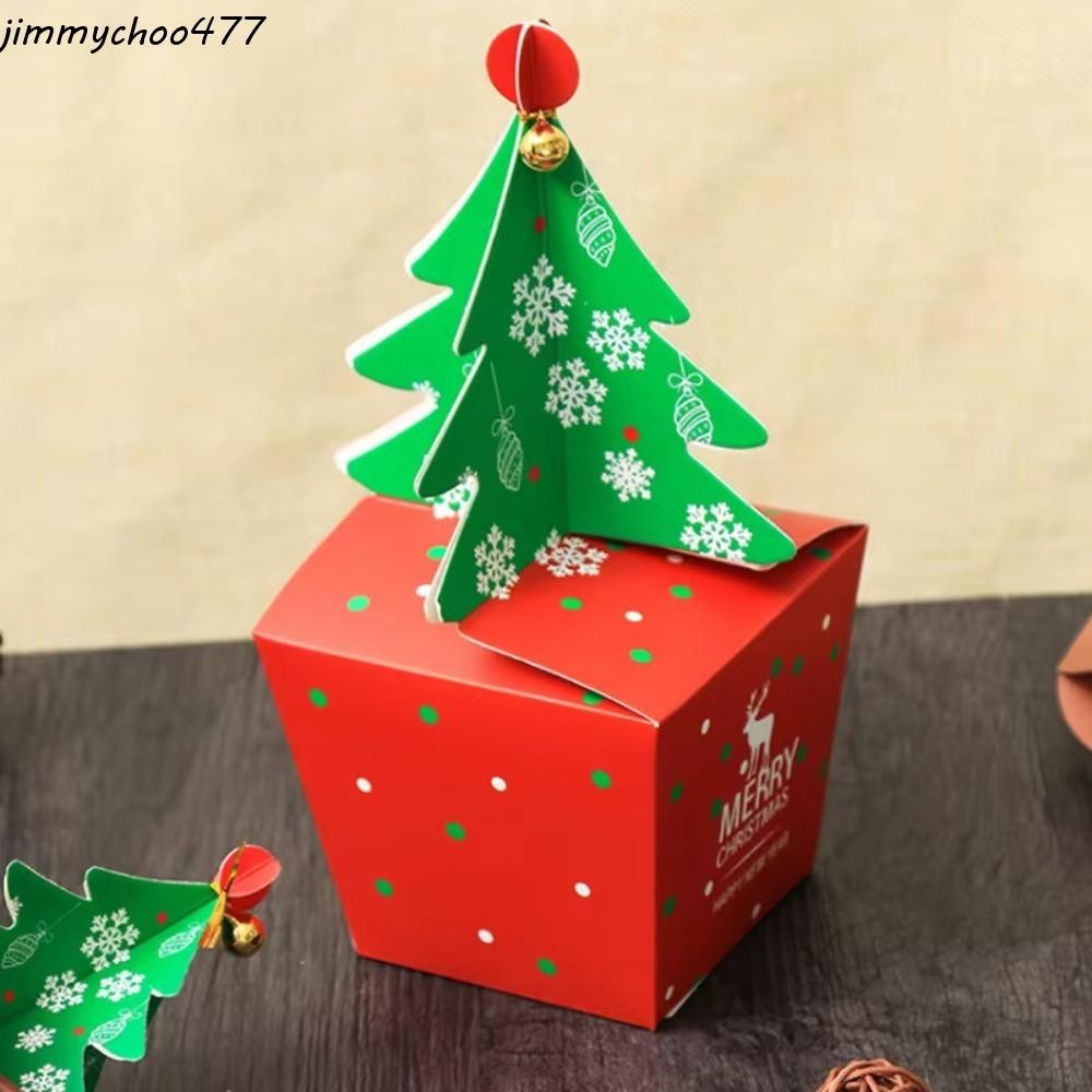 JIMMYCHOO 10 Pcs Christmas Tree Candy Box, Paper DIY Christmas Gift Box ...