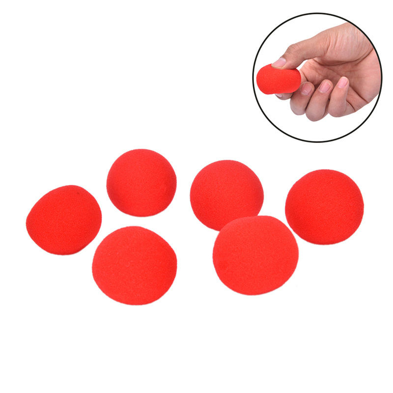 coloradoao New 1 Pack 4.5cm Finger Magic Props Soft Red Sponge Ball ...