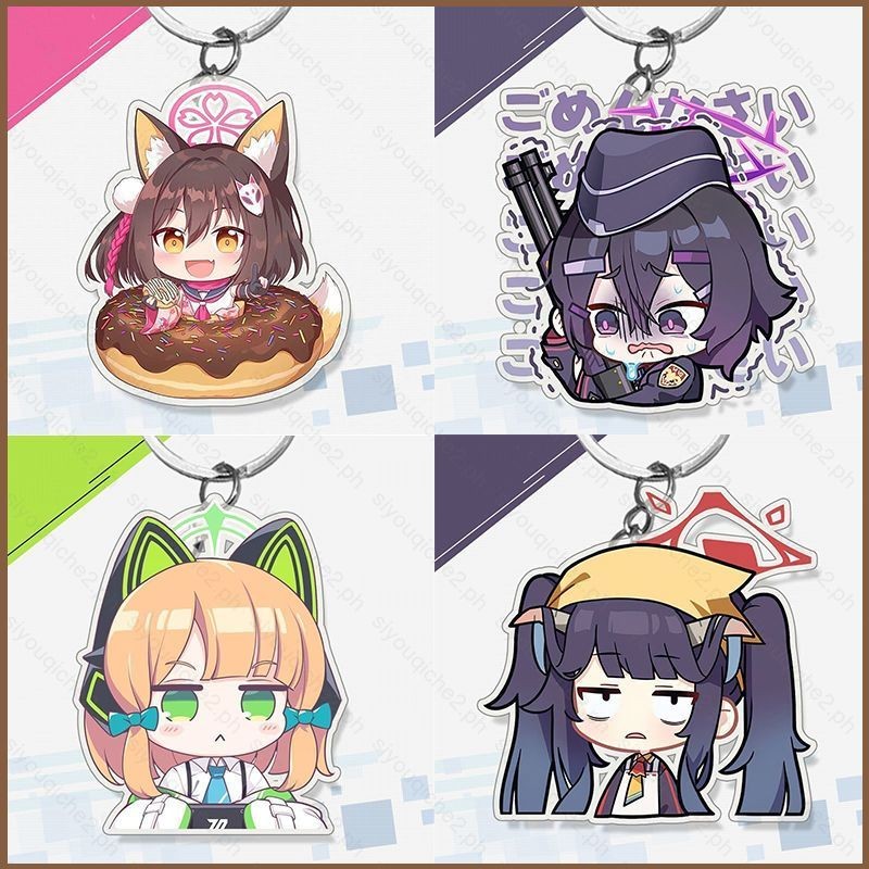 sy Blue Archive Acrylic circular keychain gift for girlfriend Backpack ...