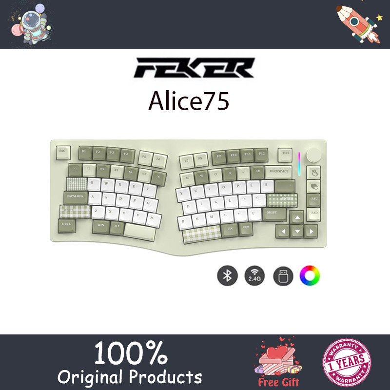FEKER Alice75 Aluminum lump ergonomic 3 ° slope customized wireless ...