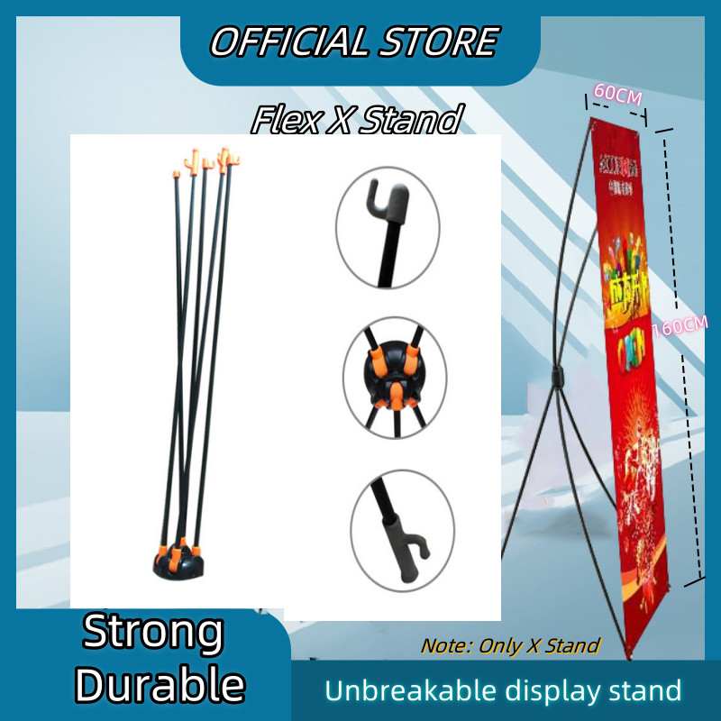 Durable X Banner Stand Heavy Duty Tarpaulin Tarp Stand 2 feet x 5 feet ...