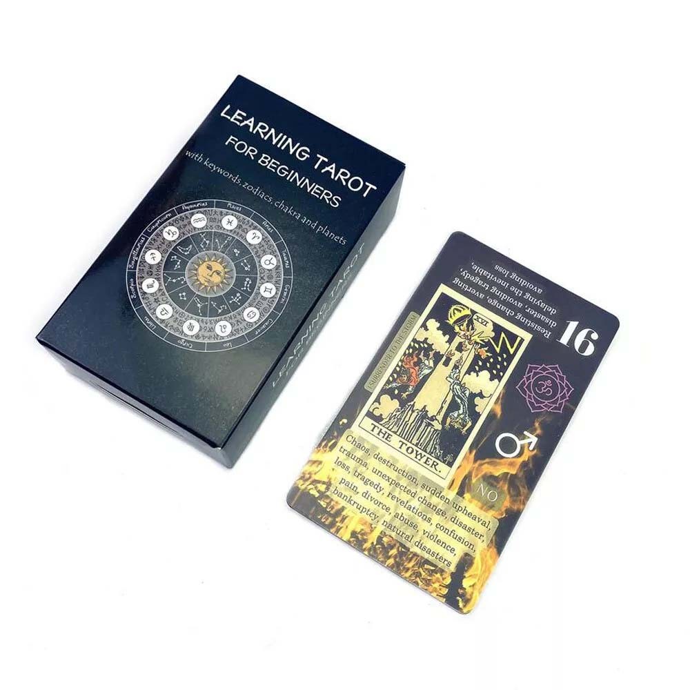 Tarot Cards Deck Beginners, 78 Cards with Guidebook, Tarot Cards with ...