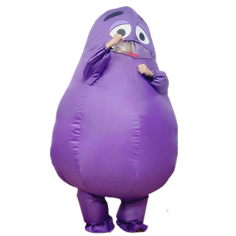 Cosplay Mascot Inflatable Suit Purple Shake Child Car Grimace Costume ...