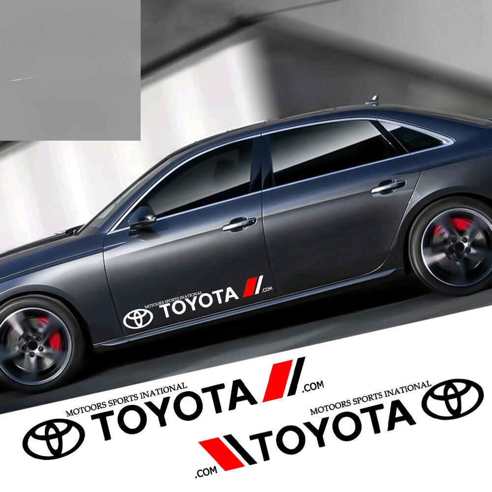 XM 1 Pair Car Body Side Skirt Waterproof Vinyl Stickers For Toyota ...