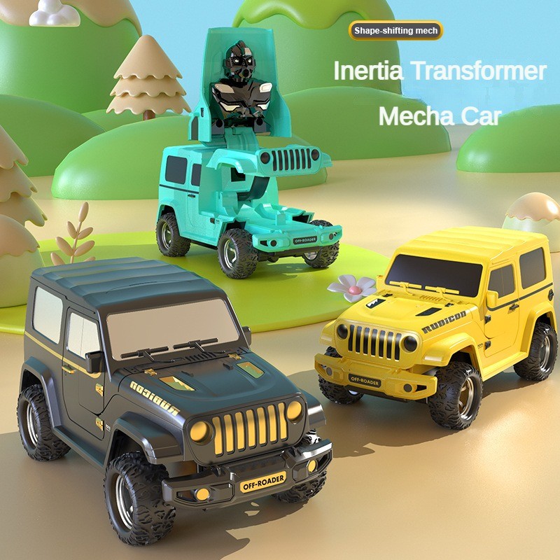 Children's Collision Transformer Jeep Inertial Drive Wrangler Model Toy ...