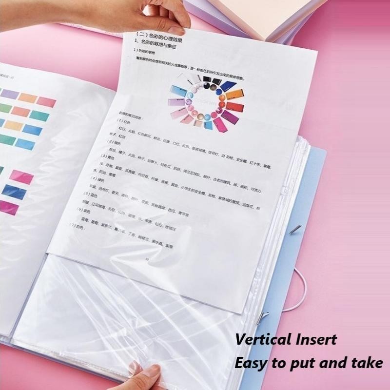 A4 Test Paper Folder Protectors - 30/60 Pages - Clear Book File ...