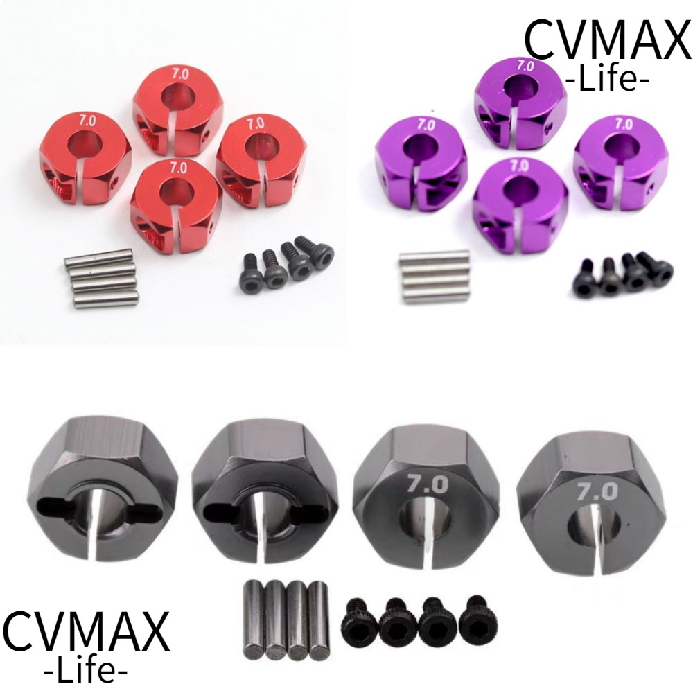 CMAX 4pcs Drive Hubs, Aluminum Wheel Hex Crawler Wheel Parts, with Pins ...