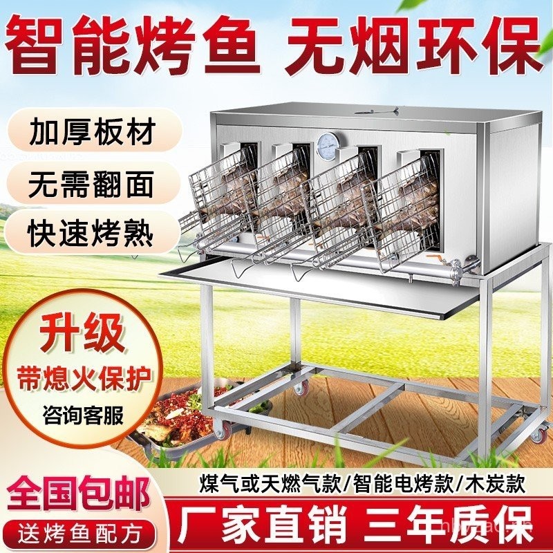 Smart Electric Fish Grill Commercial Restaurant Smokeless Charcoal Fish ...