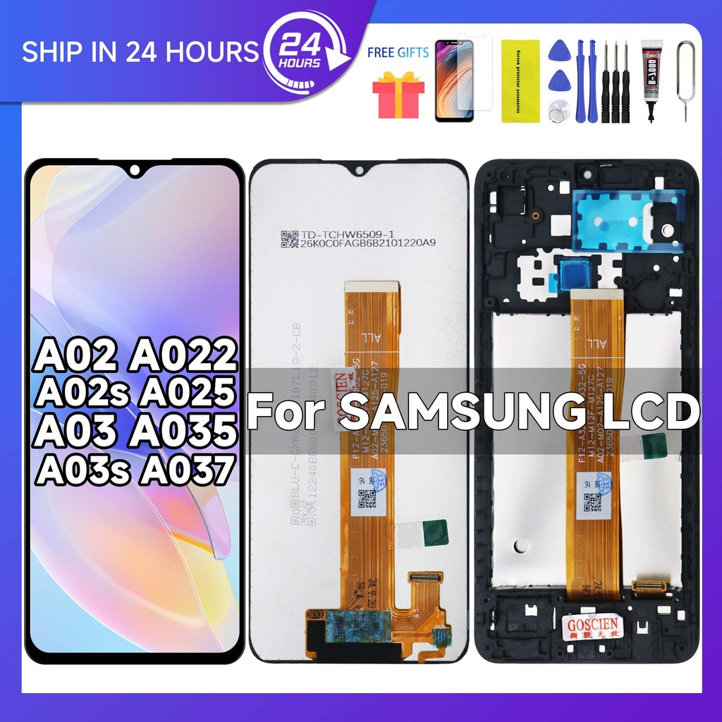 LCD for Samsung A02S A025 / A03 A035 / A03s A037 / A02 A022 LCD Screen ...