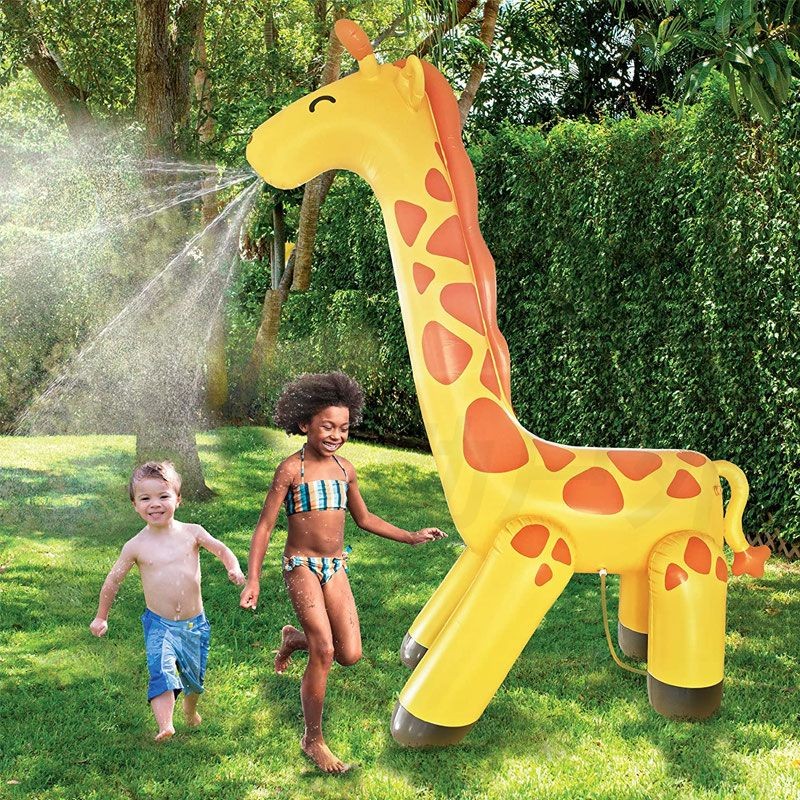 Outdoor Inflatable Sprinkler Giraffe Children's Grass Seaside Sprinkler Toy Water Park Summer ...