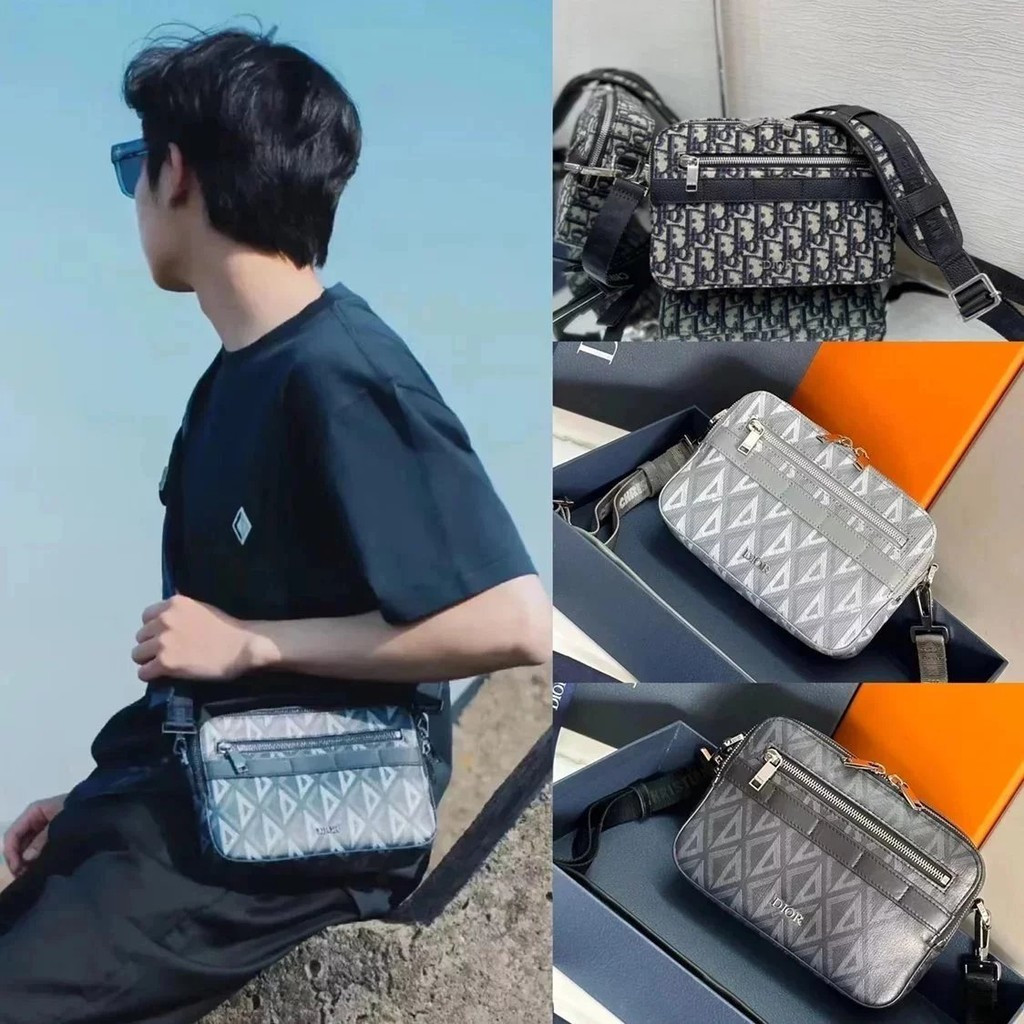 Dior Dior 2023 New Style CDiamond Pattern Canvas SAFARI Messenger Bag ...