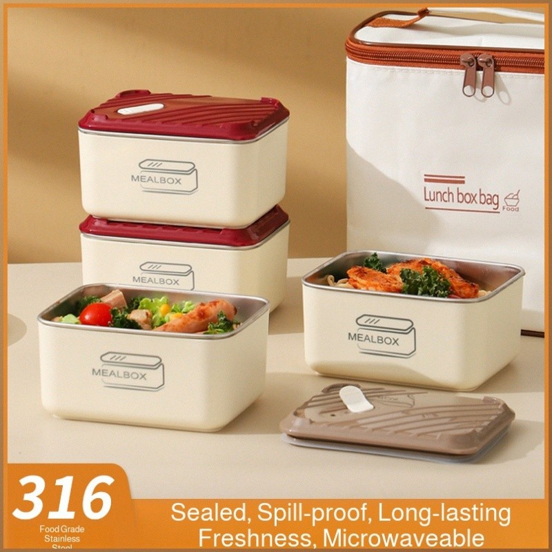 Bento Box Bento Microwave Heating Lunch Box Water Heating at the Bottom ...
